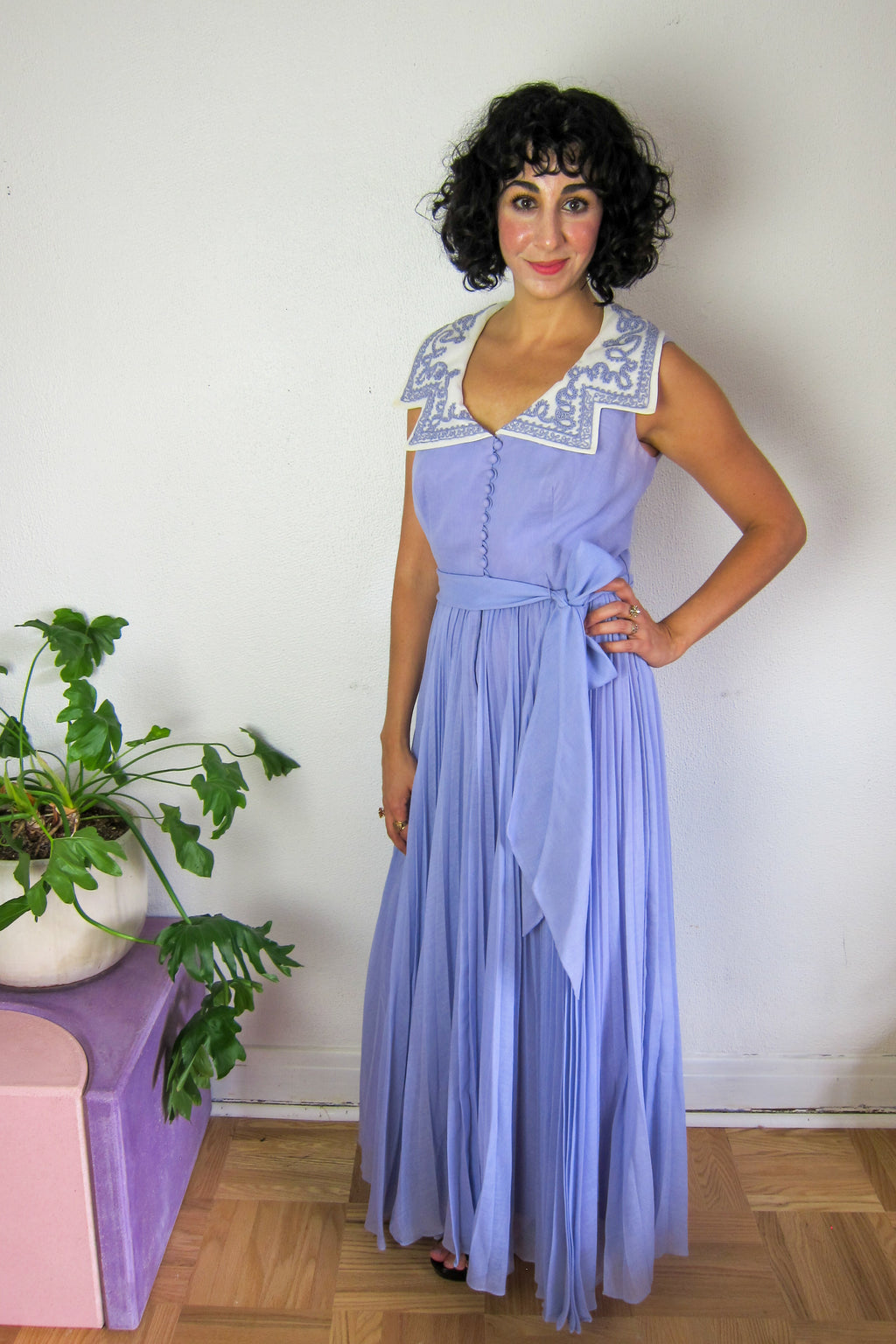 Lilac Pleated Jack Bryan Dress – Dovetail