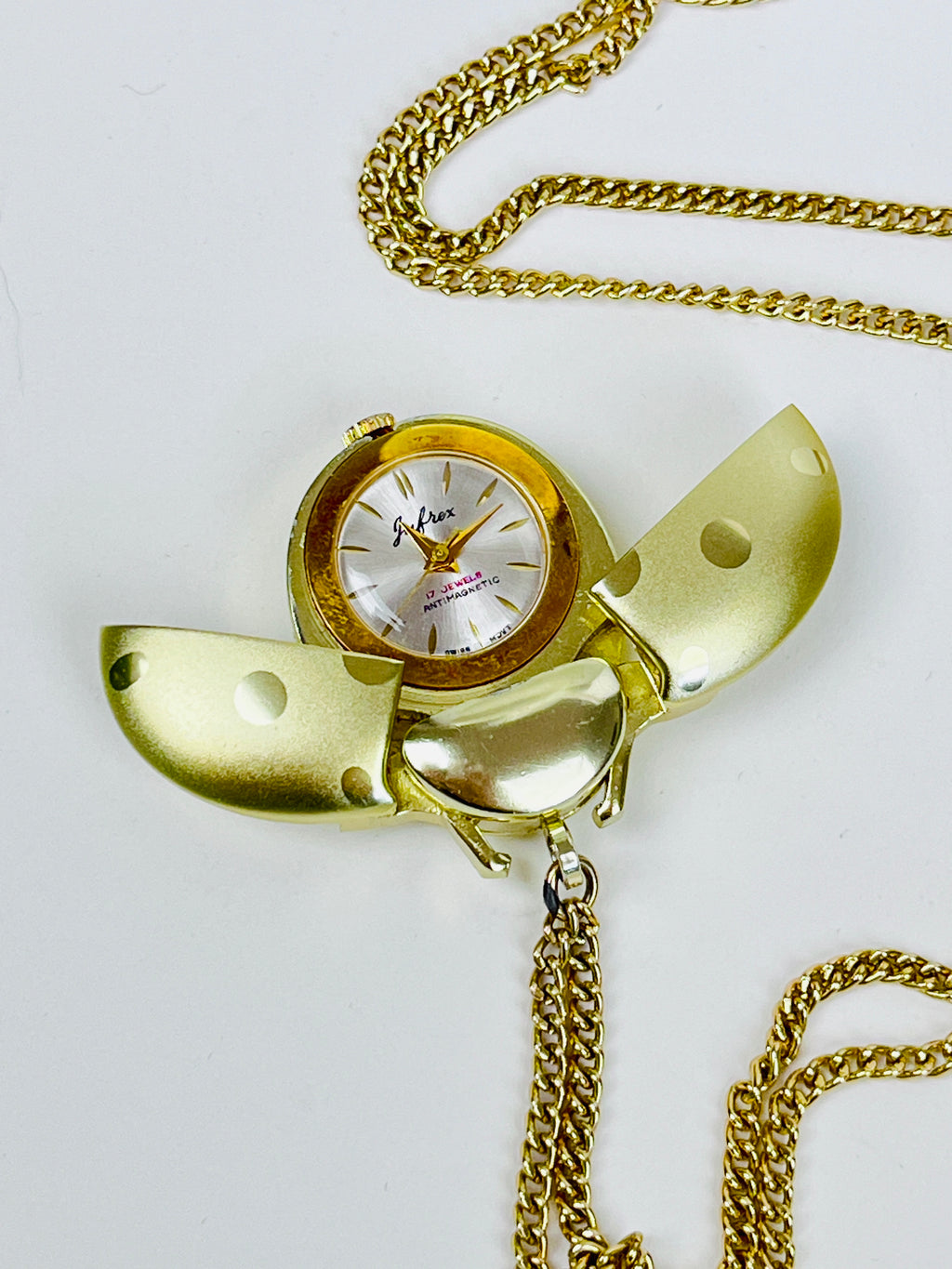 Vintage Ladybug Watch Necklace, Swiss Movement – Dovetail