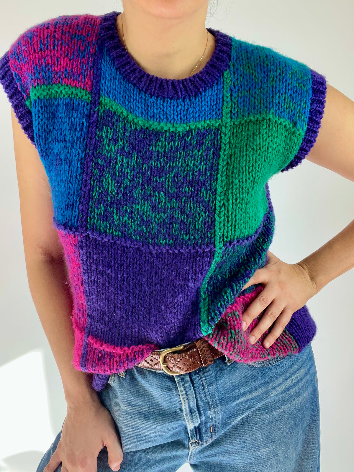 Vintage Colorblock Wool Sweater – Dovetail