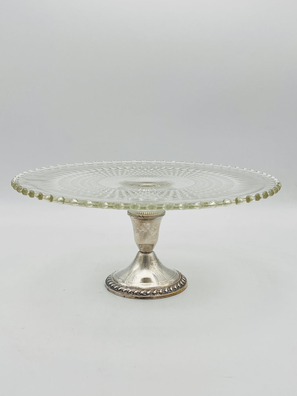 Vintage Glass & Silver Cake Plate – Dovetail